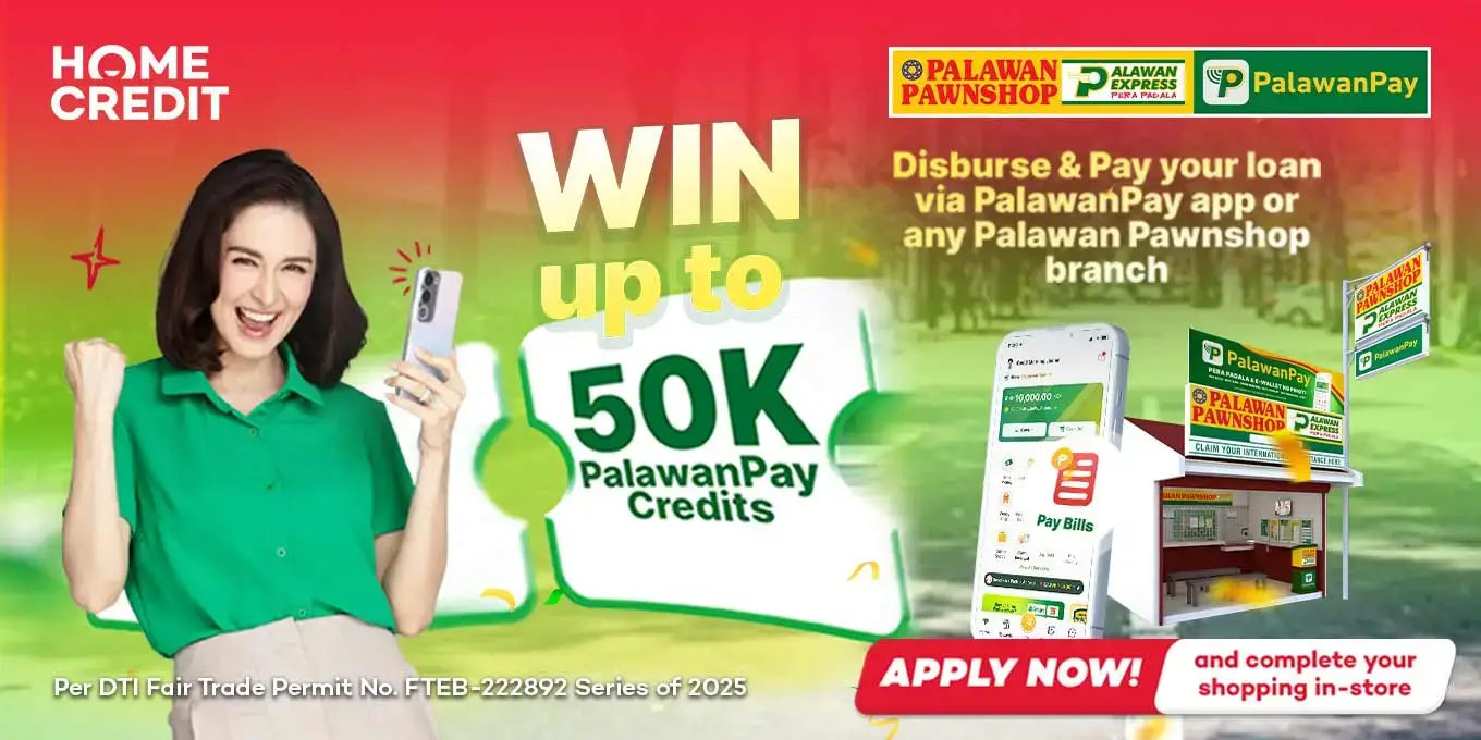 Cash out at Palawan Pawnshop for a chance to win credits!