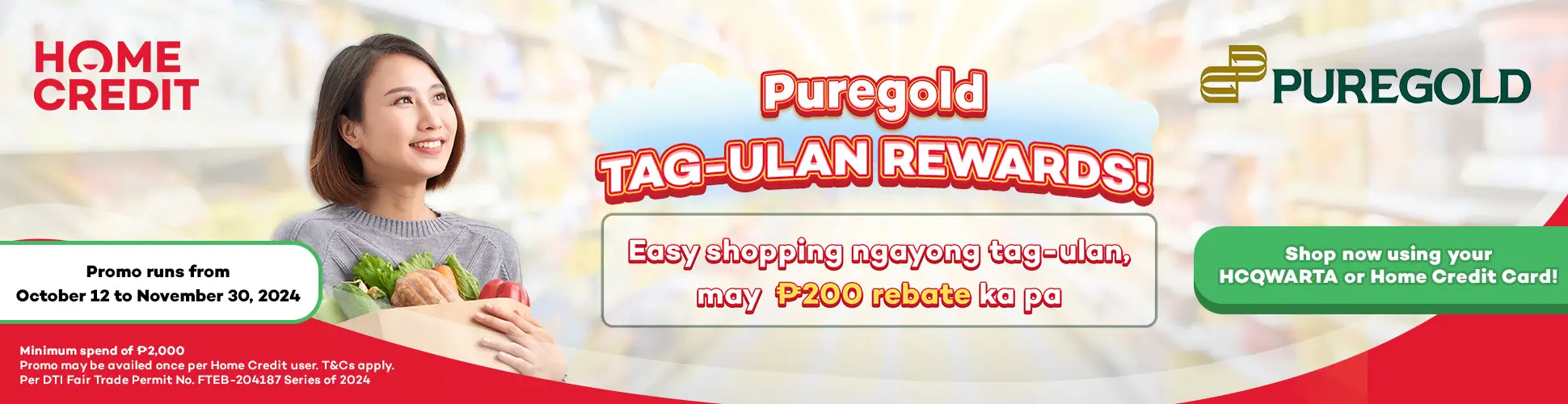 Shop at Puregold for Tag-Ulan Rewards! | Home Credit Promos